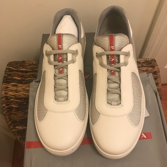Prada | Shoes | New Prada Nevada Bike Leather Mesh Sneakers | Poshmark